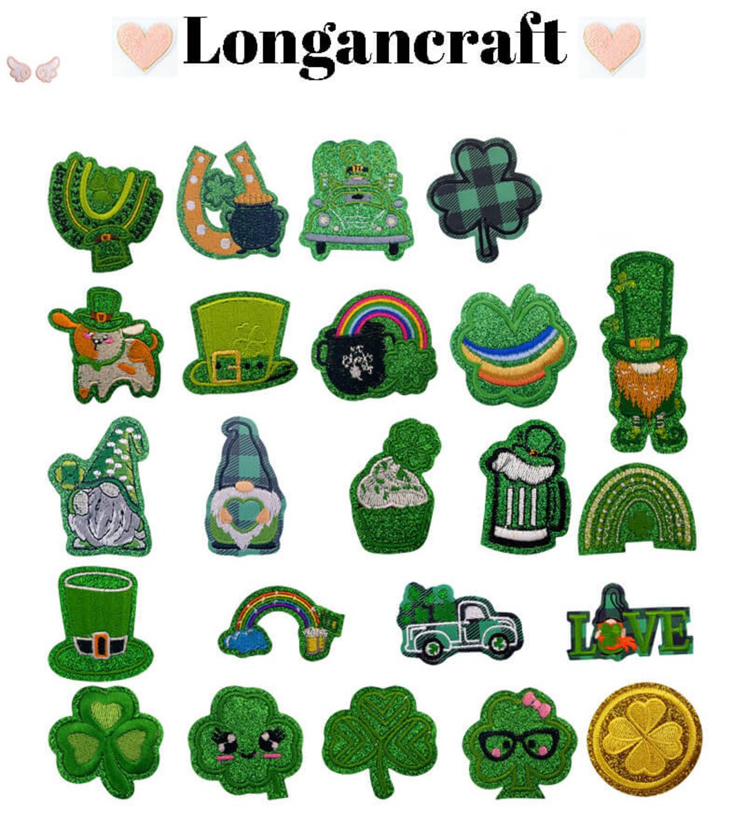 Clover Embroidered Patch, St Patrick's Day Patch, Green Lucky Patch ...