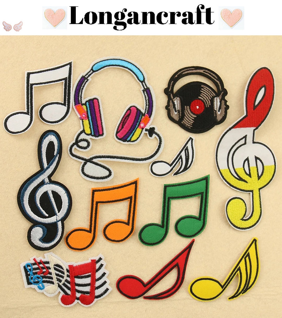 Musical Note Patch, Headphones Patch, Music Patch, Patches for Clothing ...