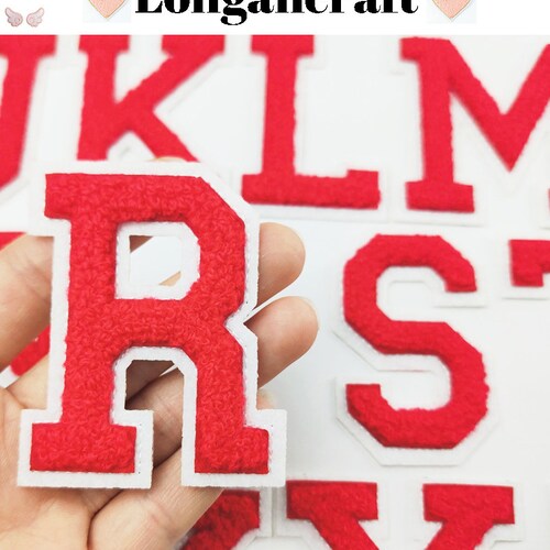 Red Letter Patch for DIY Names Decorate Alphabet Patches - Etsy