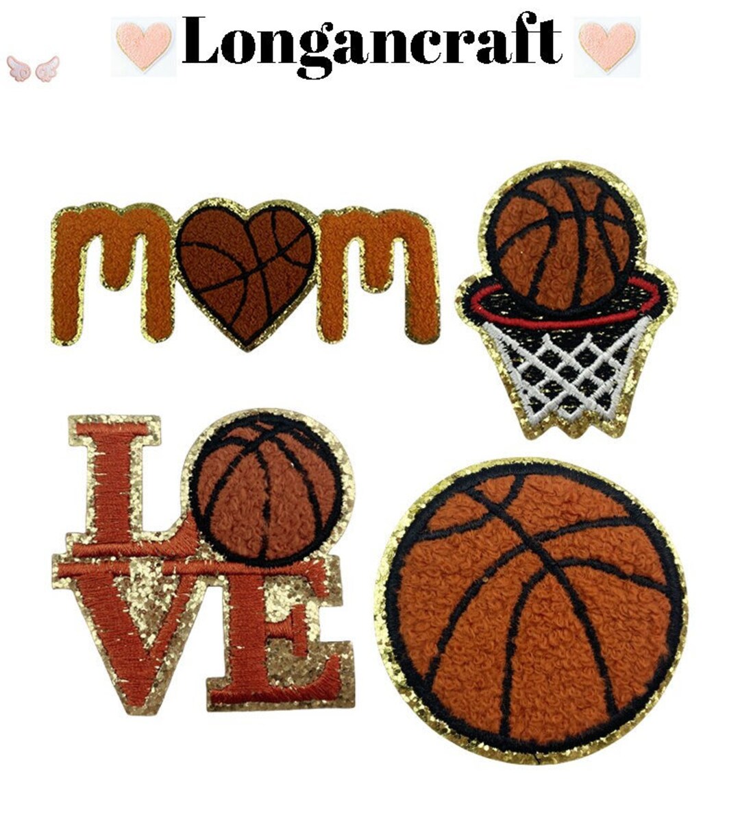 Basketball Chenille Embroidered Patch, Love Patch, Mom Patch, Gitter Patch, Iron on Patch - Etsy