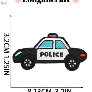 Truck Embroidered Patches, Engineering Vehicle Patches, Police Car ...