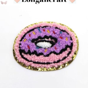 Rainbow Bear Diamond Chenille Patches, Glitter Chenille Embroidered Patch, Cake Patch, Donut ...