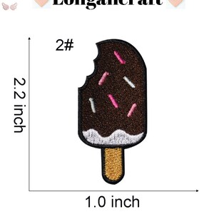 Ice Cream Embroidered Patches, Ice Cream Cone Patch, DIY Decoration Patch, Iron on Patch - Etsy