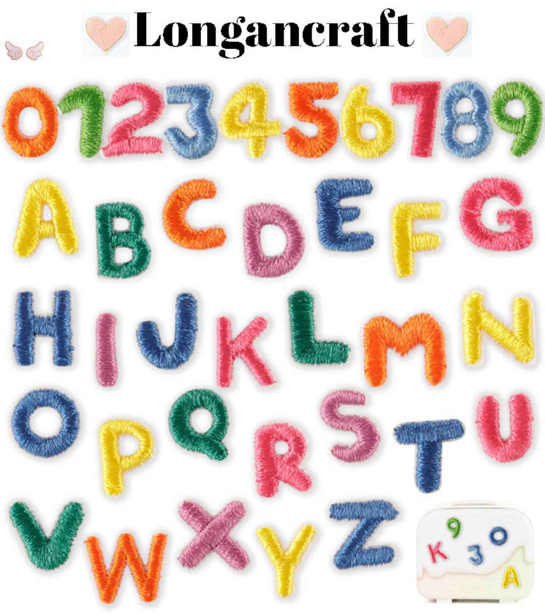 0.4 Inch Mini Color Alphabet Letter Embroidery Patch, DIY Name Alphabet ...