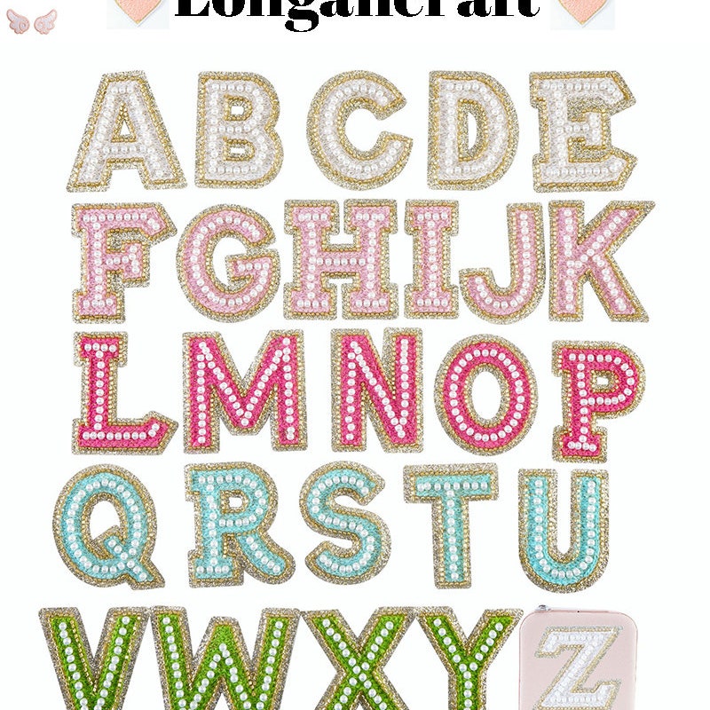 Sequin Letter Patchs - Etsy