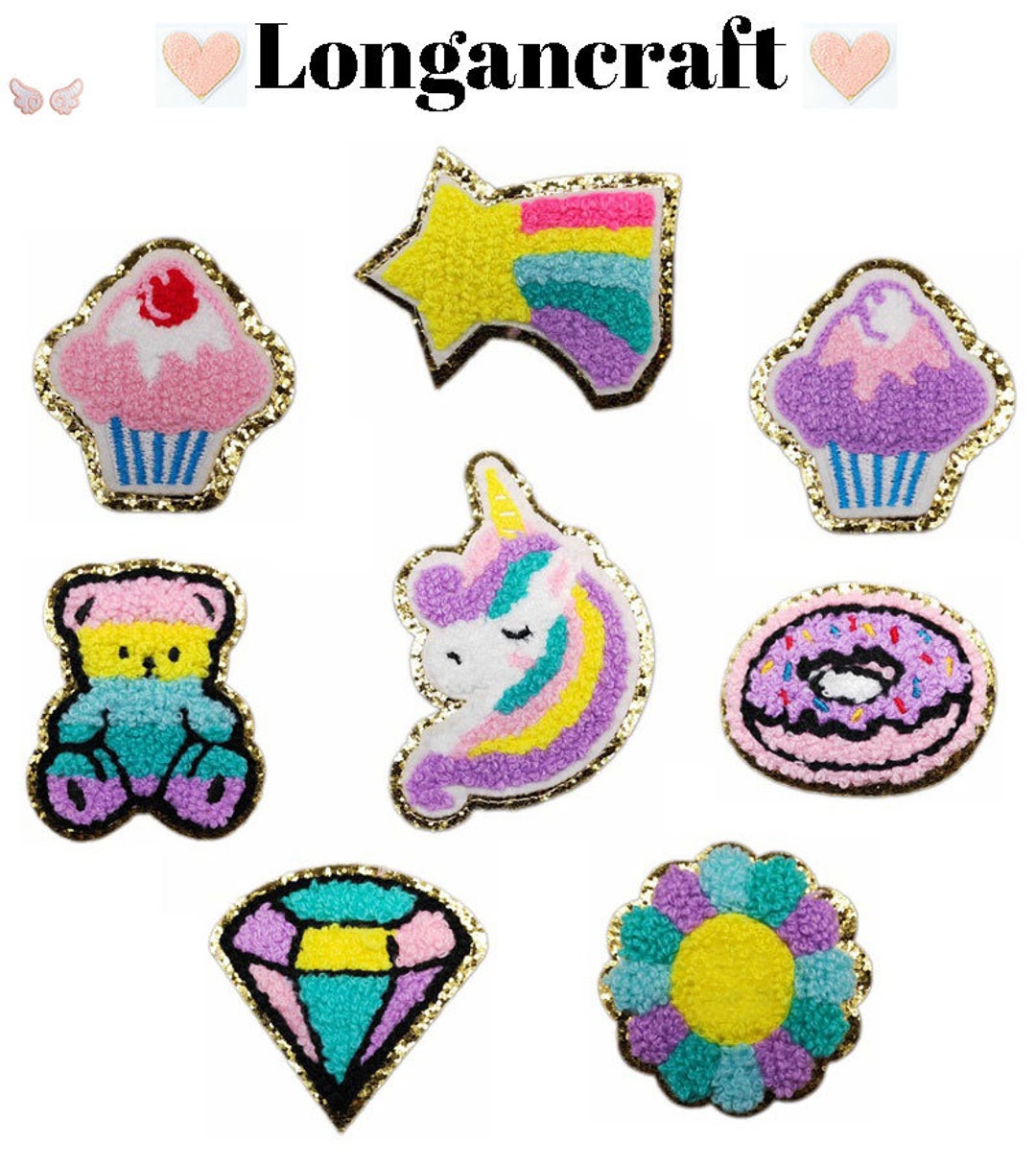 Rainbow Chenille Patch, Bear Patch, Cake Patch, Diamond Patch, Dount ...