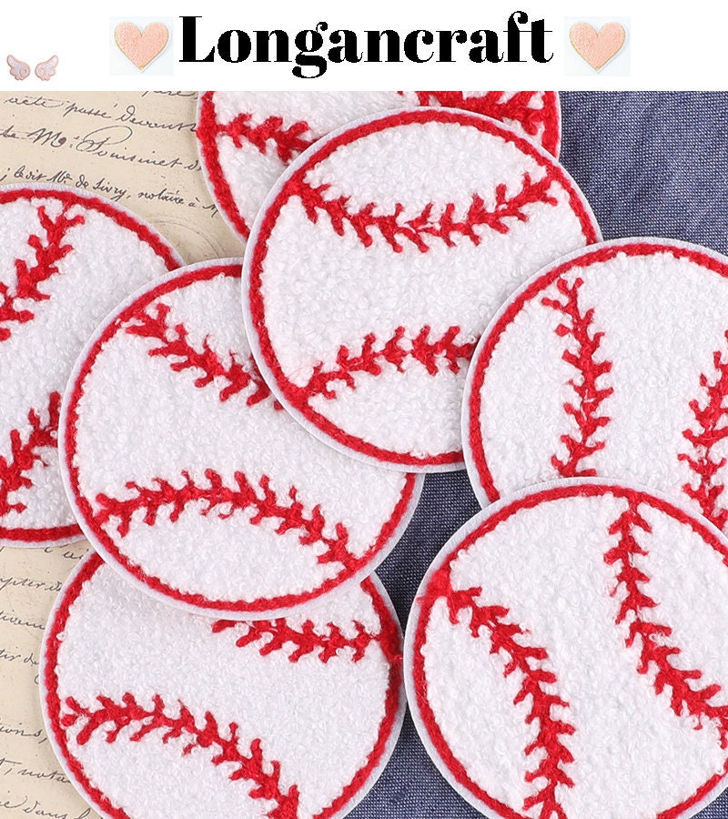 3 Inch Baseball Chenille Embroidered Patch, Iron on Applique, Sports ...