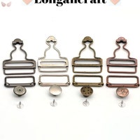 2 Dungaree Clips 30 and 38 Mm / Silver Metal Buckles for Suspenders ...