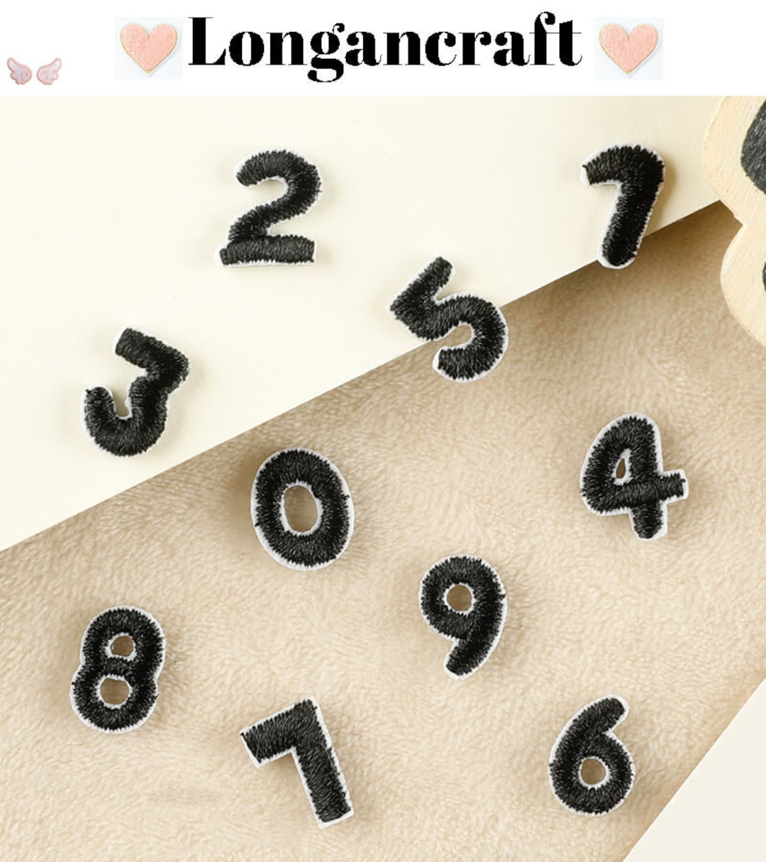 0.5 Inch Black Number Embroidered Patch, DIY Number Patches, Patches for Clothing Bags, Iron on ...