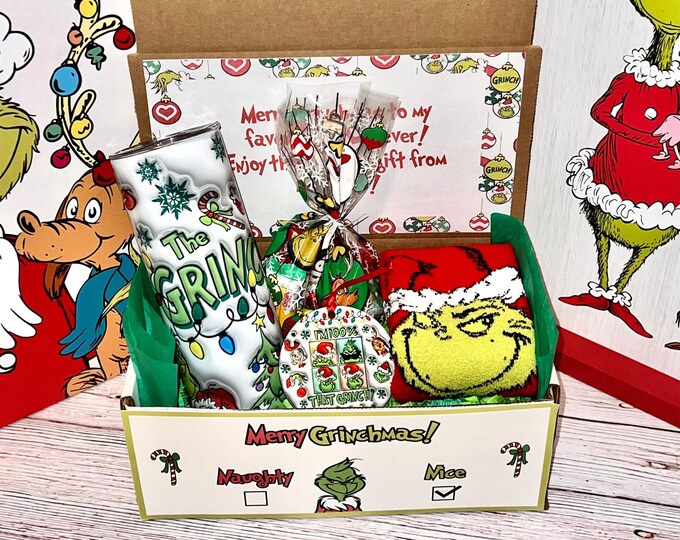 Grinch Christmas Gift Box, Grinchmas Gift, Christmas Eve Gift Box ...