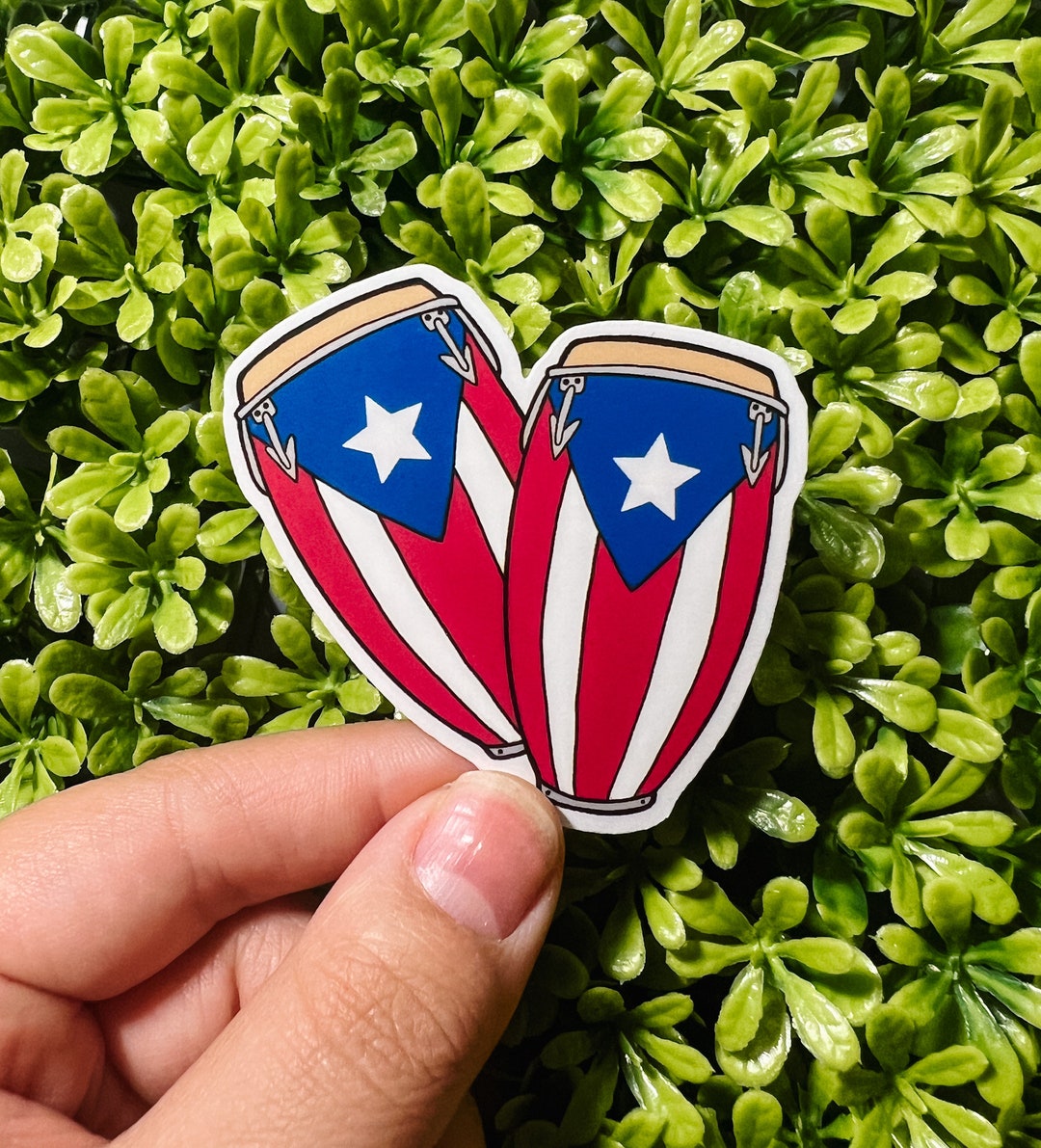Conga Boricua Sticker, Puerto Rico Sticker, Musica Boricua Sticker ...