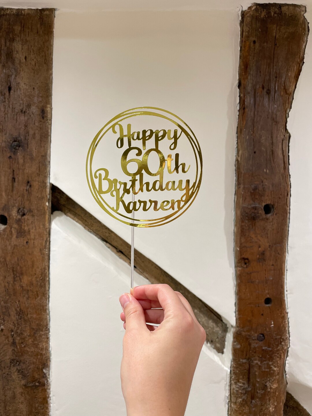 Custom Happy Birthday Cake Topper With Name & Number - Etsy