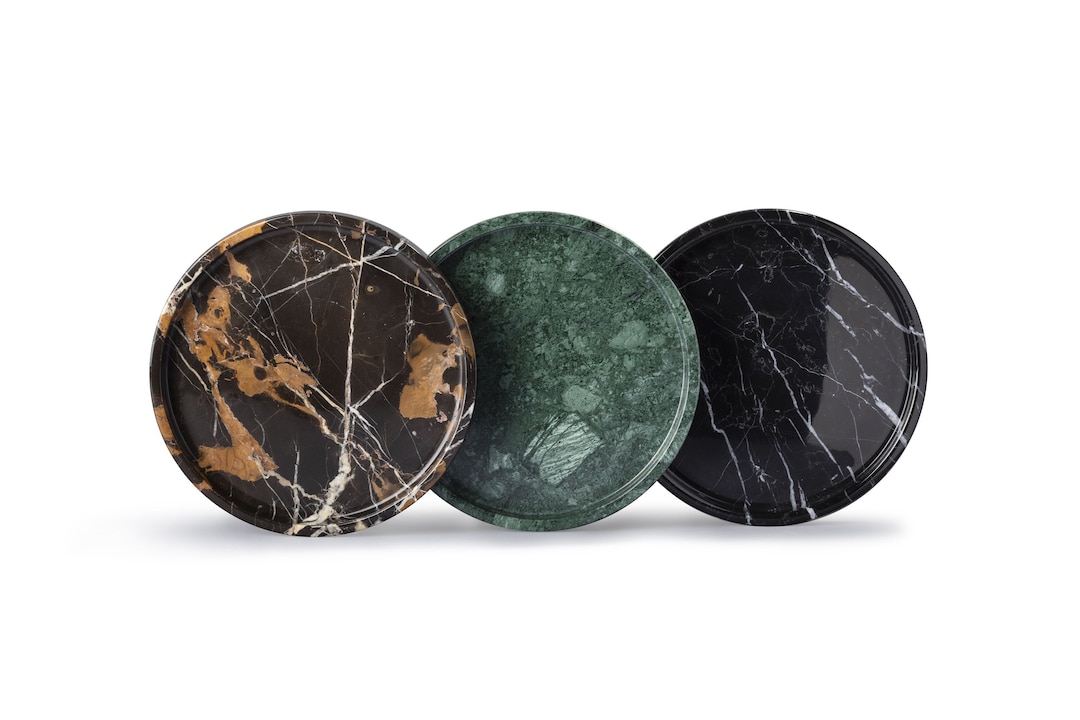 Round Marble Tray: Natural Stone Home Decor (dia. 26cm) - Etsy
