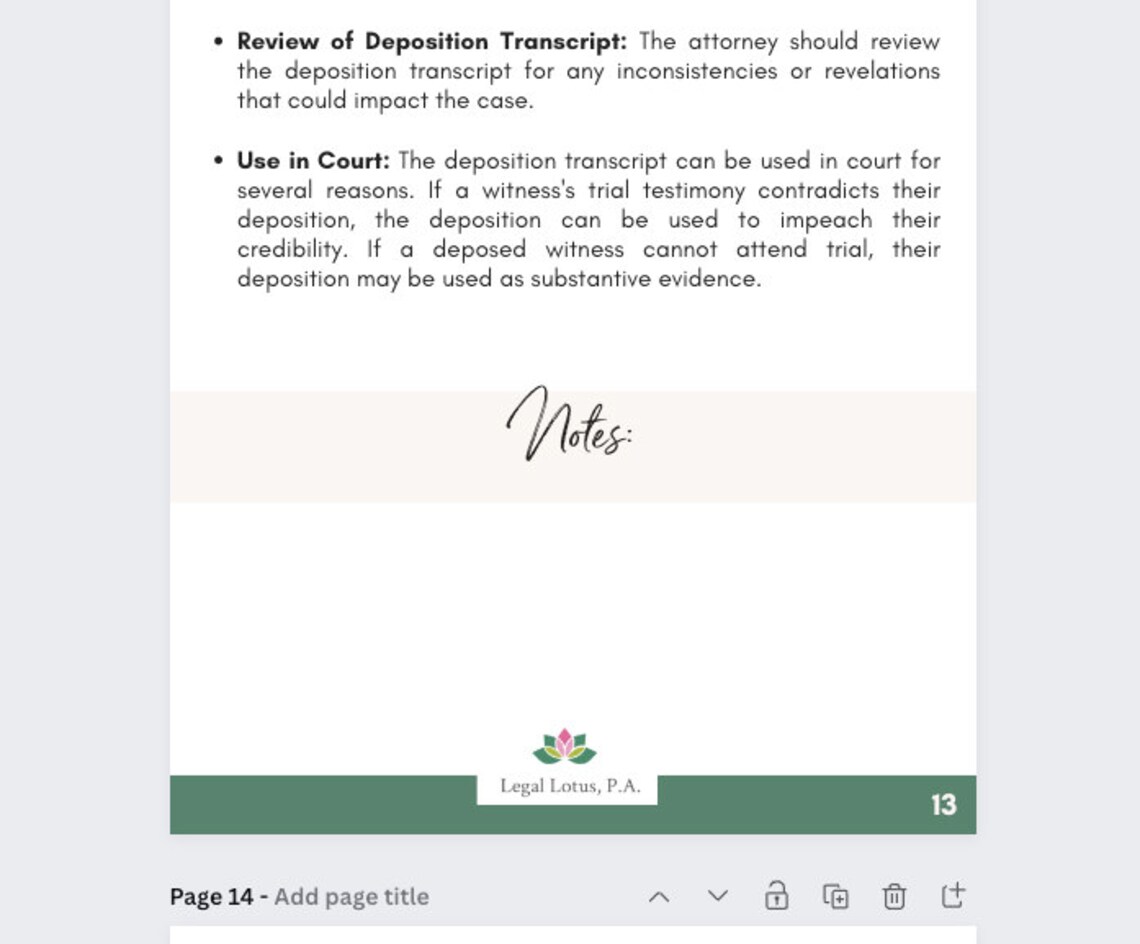 Legal Deposition Preparation Checklist: Attorney's Guide (digital ...