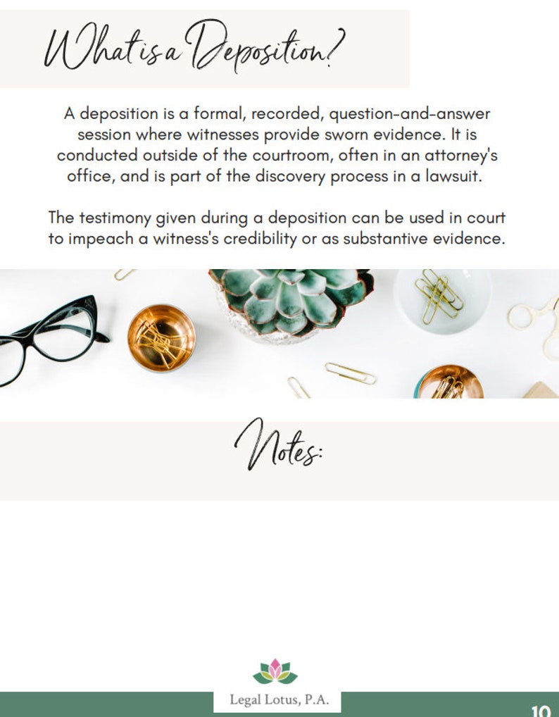 Legal Deposition Preparation Checklist: Attorney's Guide (digital ...