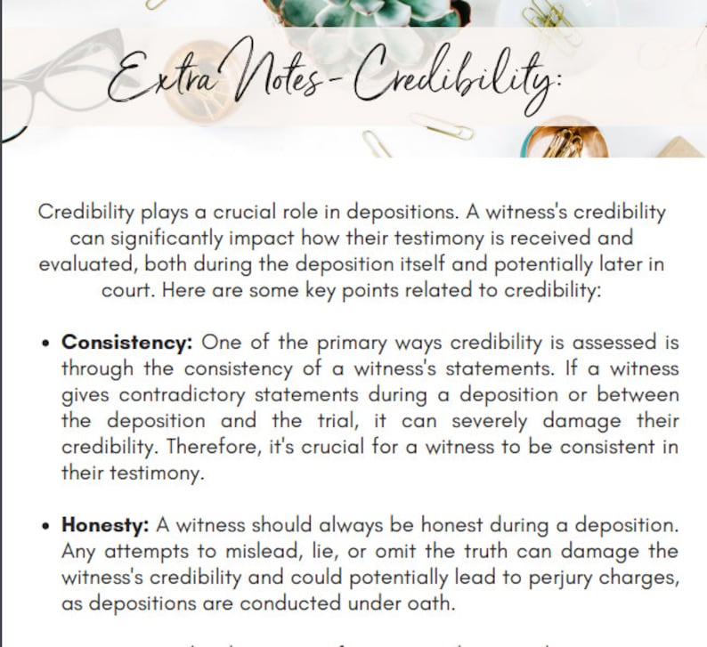 Legal Deposition Preparation Checklist: Attorney's Guide (digital ...