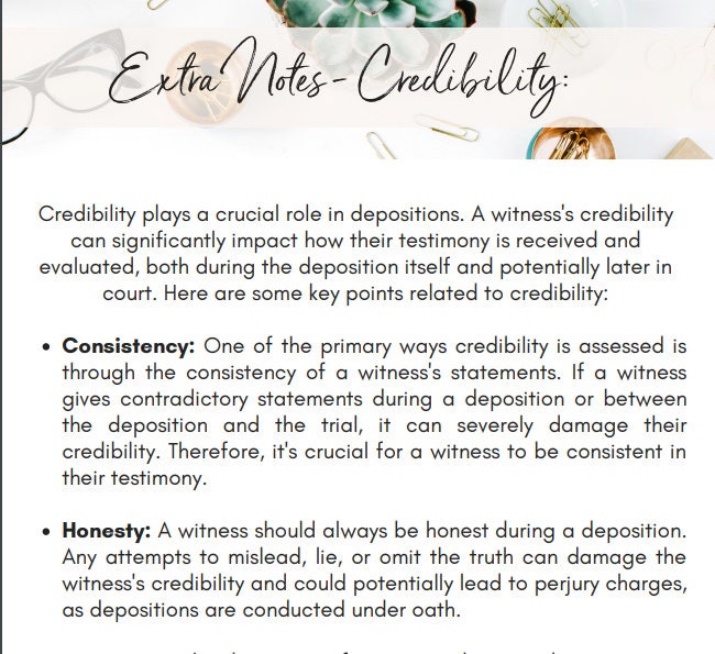 Legal Deposition Preparation Checklist: Attorney's Guide (digital ...