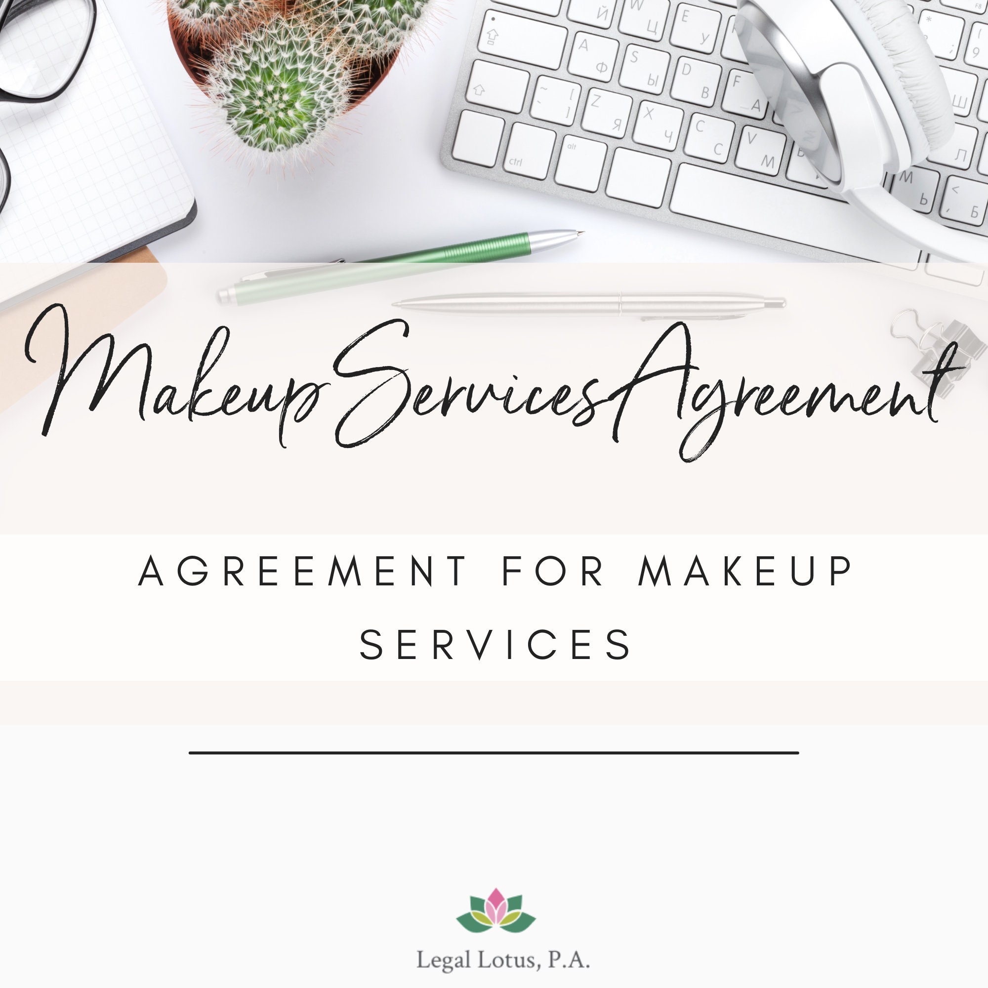 Makeup Services Agreement for Makeup - Etsy
