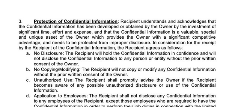 NDA Non Disclosure and Confidentiality Agreement Protect Your Company ...