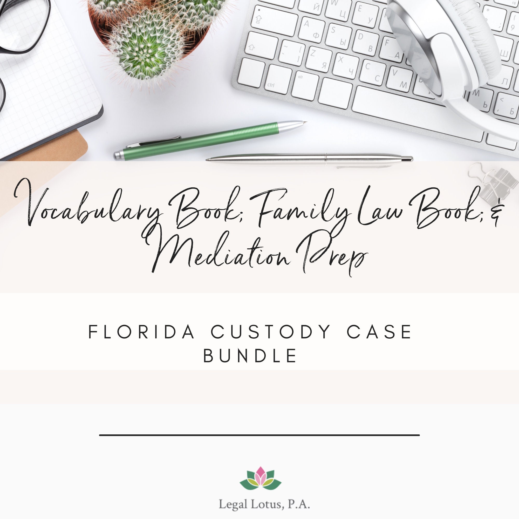 DIVORCE and CUSTODY Case Bundle Family Law Guide Vocabulary Book and ...