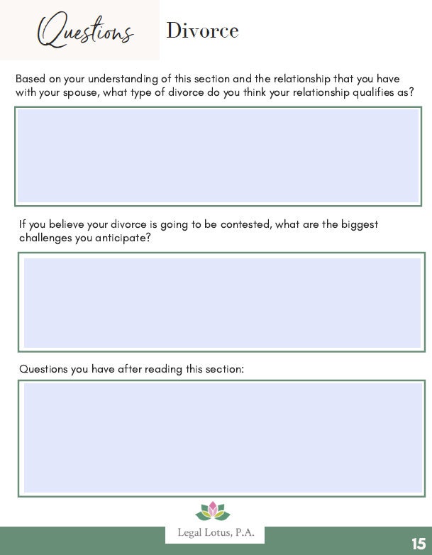 DIVORCE Guide for Florida Divorce Family Law Guide With What to Expect ...