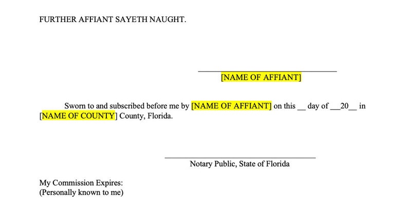 Affidavit in Opposition to Motion for Summary Judgment (template) - Etsy