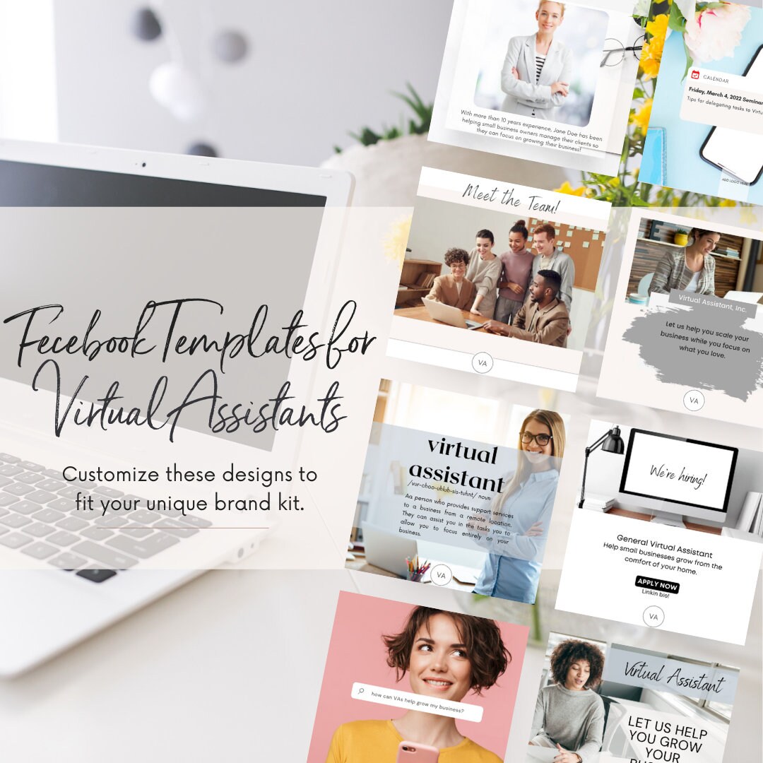 Facebook Post Templates for Virtual Assistants: Canva Editable (digital ...