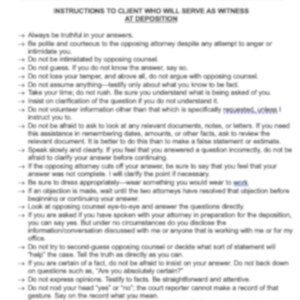 Legal Deposition Preparation Checklist: Attorney's Guide (digital ...