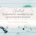 Uncontested Divorce Checklist: Documents for No Kids, With Property - Etsy