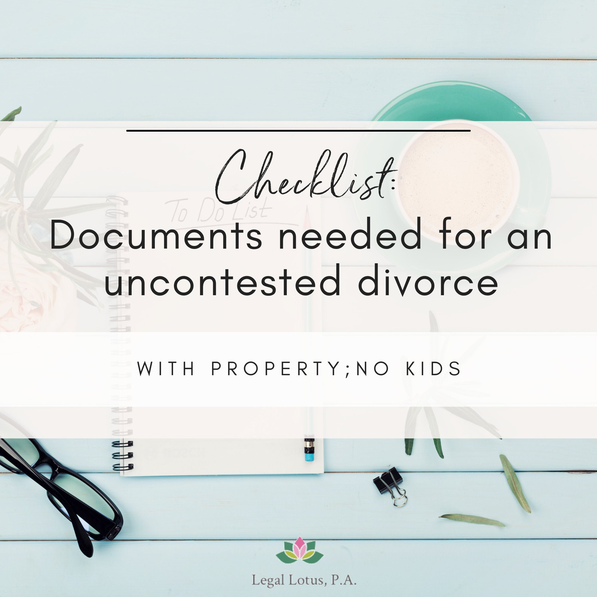 Uncontested Divorce Checklist: Documents for No Kids, With Property - Etsy
