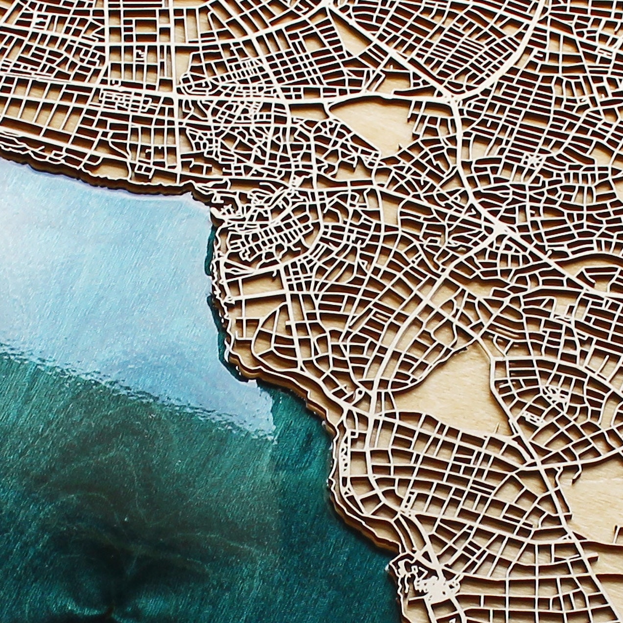 Custom Round Wooden City Map Wood and Epoxy Resin Map Art - Etsy