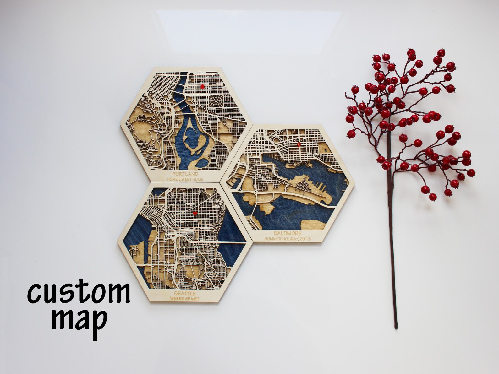 Philadelphia Wooden City Map Custom Map Combines Wood and - Etsy