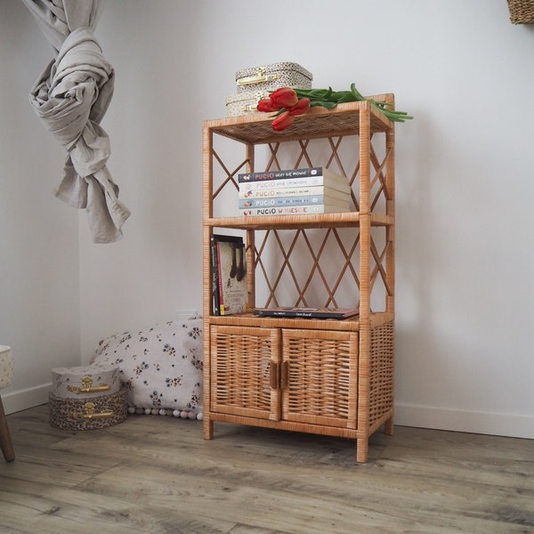 Rattan Bookcase - Etsy