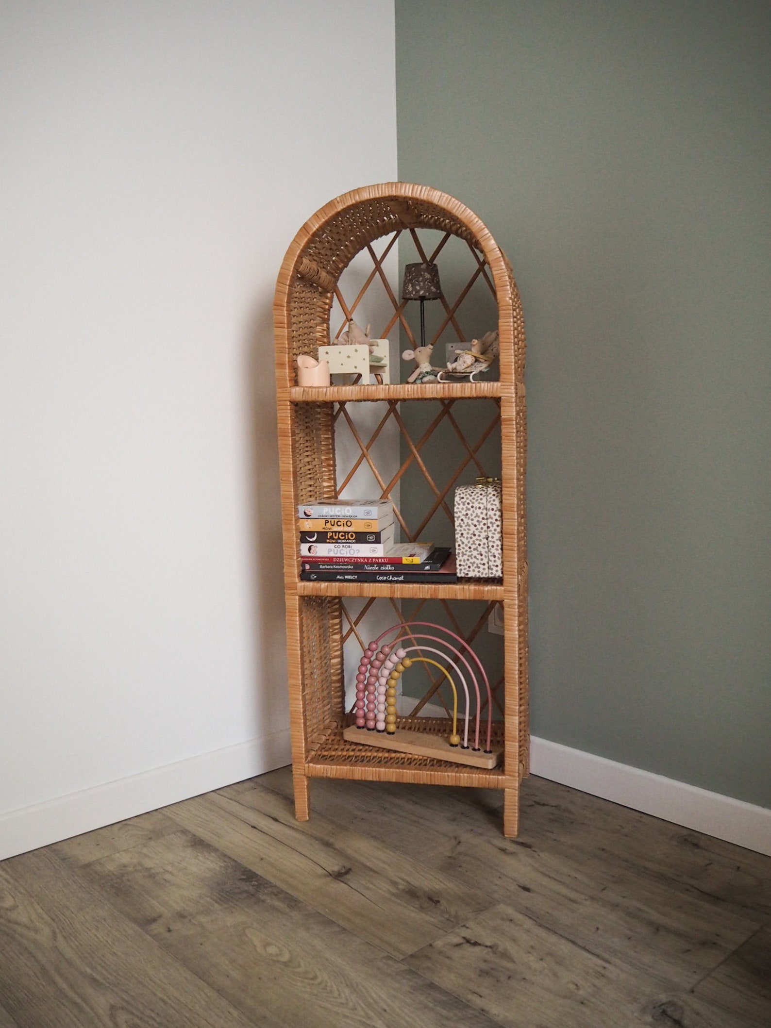 Wicker Bookshelf, Wicker Shelf, Rattan Shelf, Window Plant Shelf ...