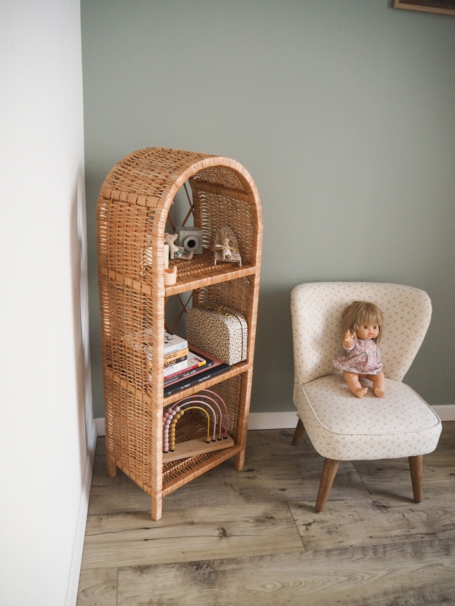 Wicker Bookshelf, Wicker Shelf, Rattan Shelf, Window Plant Shelf ...