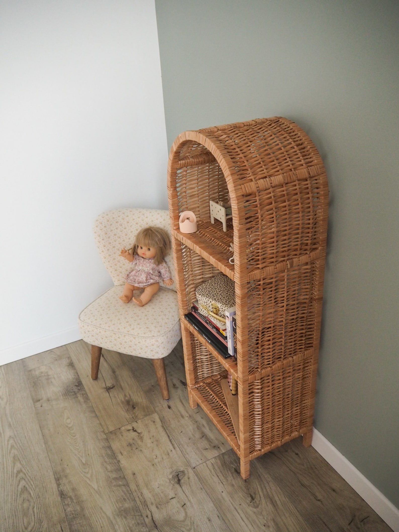 Wicker Bookshelf, Wicker Shelf, Rattan Shelf, Window Plant Shelf ...