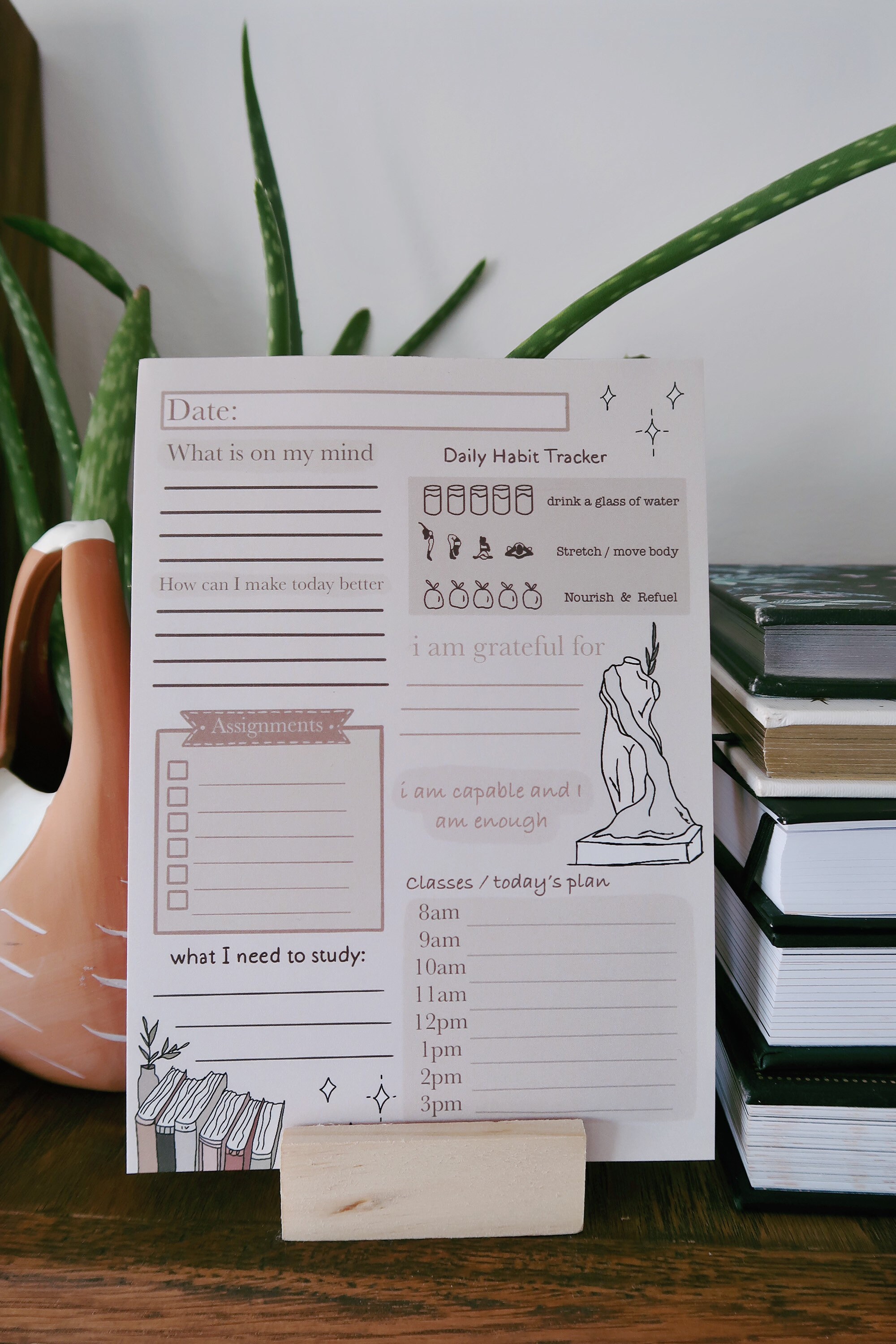 Academic Daily A5 Notepad List Pad: Productivity Notepad | Etsy