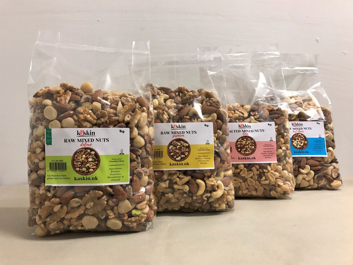 Mixed Nuts Raw & Salted Roasted 1kg Selection of Premium - Etsy