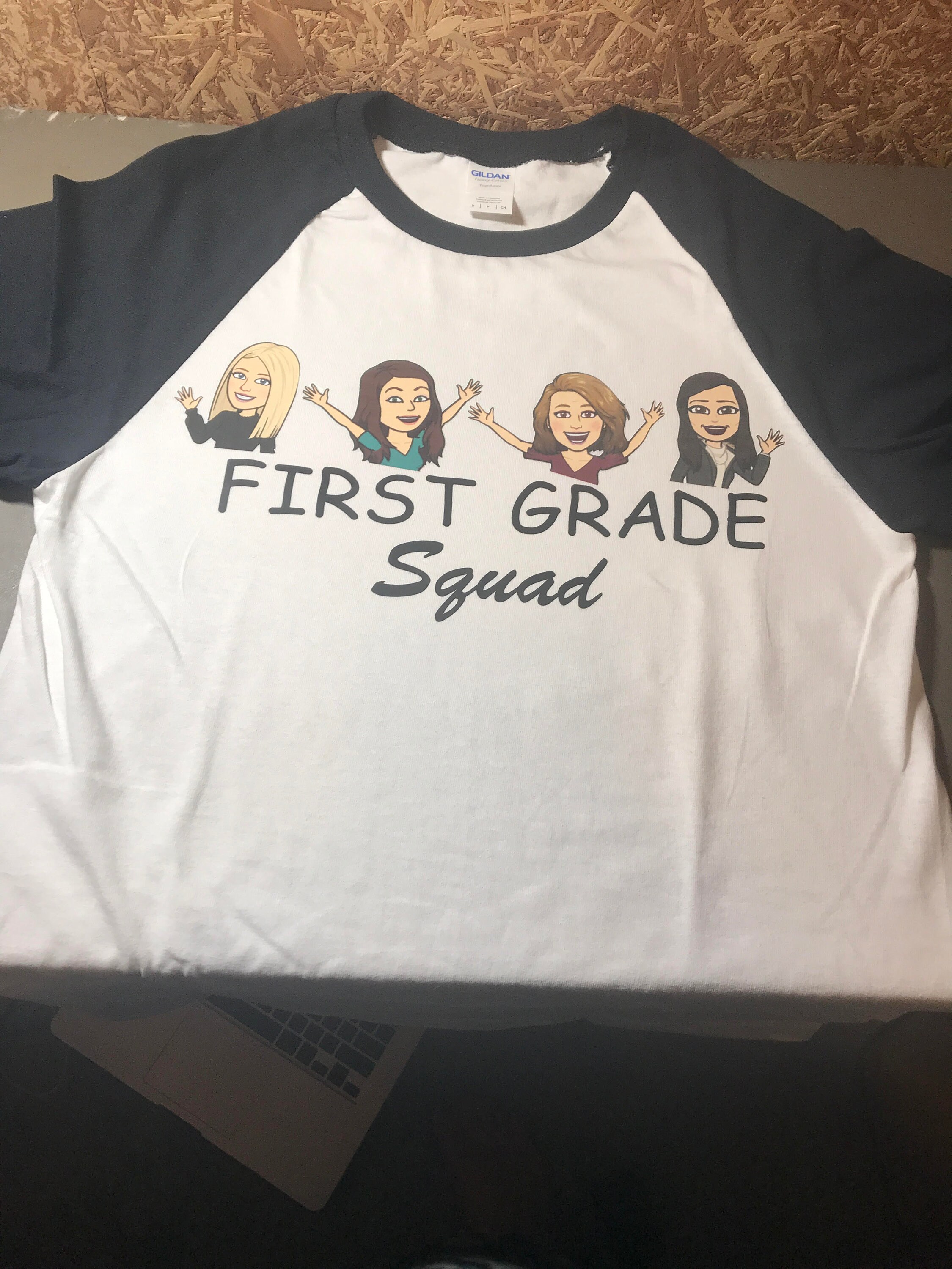 Bitmoji Team Grade Squad Shirt Baseball Tee | Etsy