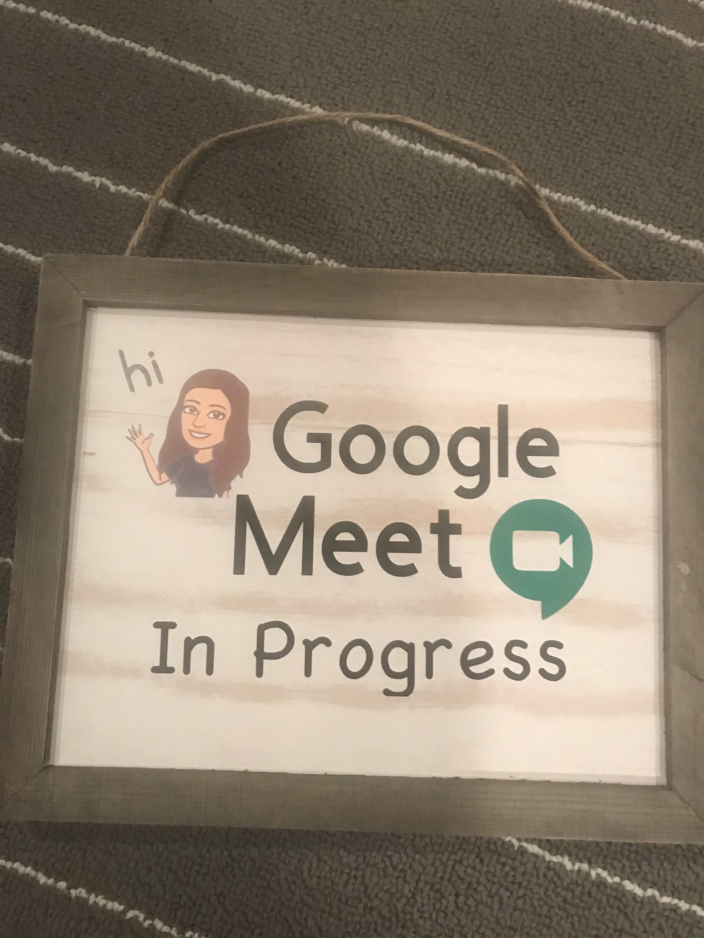 Google Meet in Progress Wall Sign | Etsy