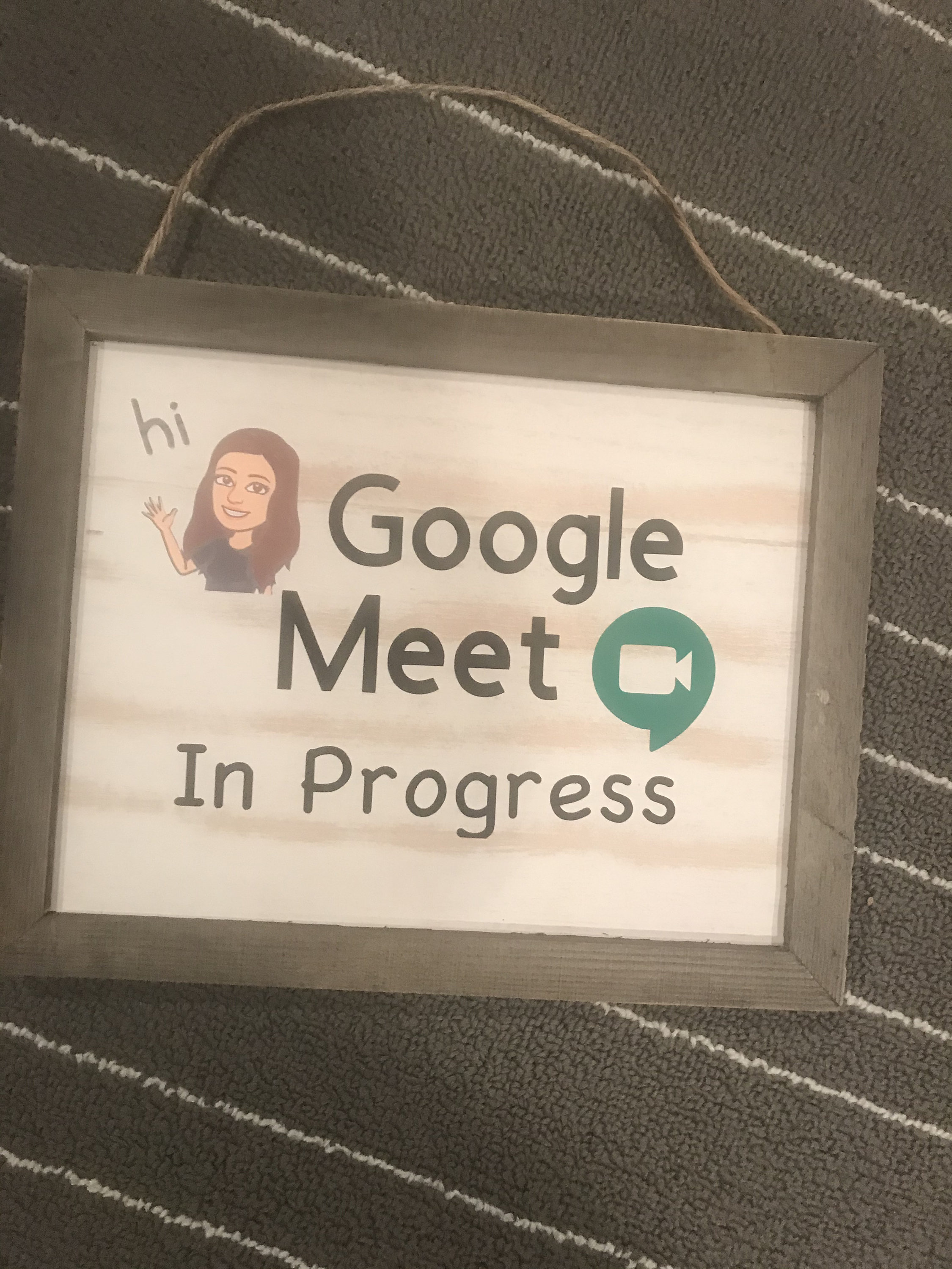 Google Meet in Progress Wall Sign | Etsy