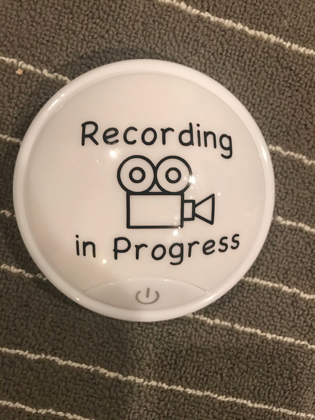 Recording in Progress Tap Light - Etsy