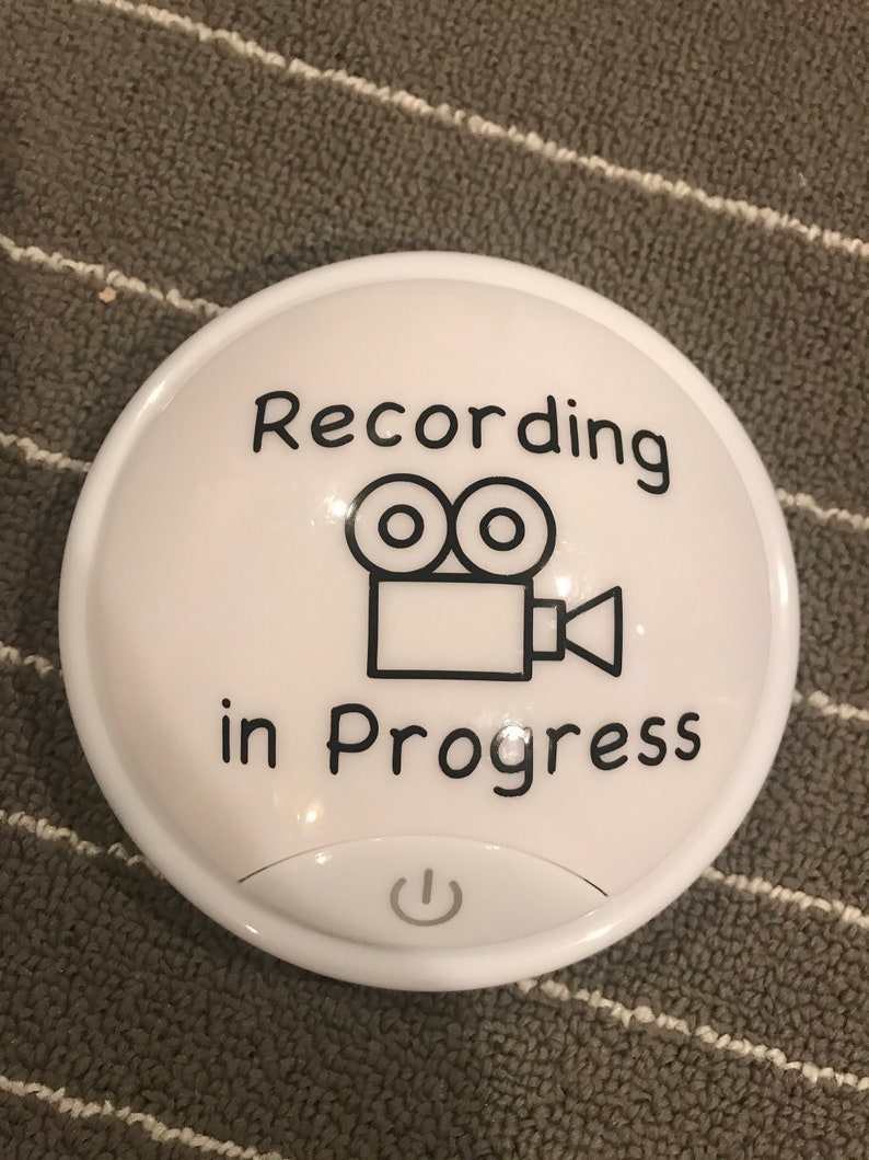 Recording in Progress Tap Light - Etsy