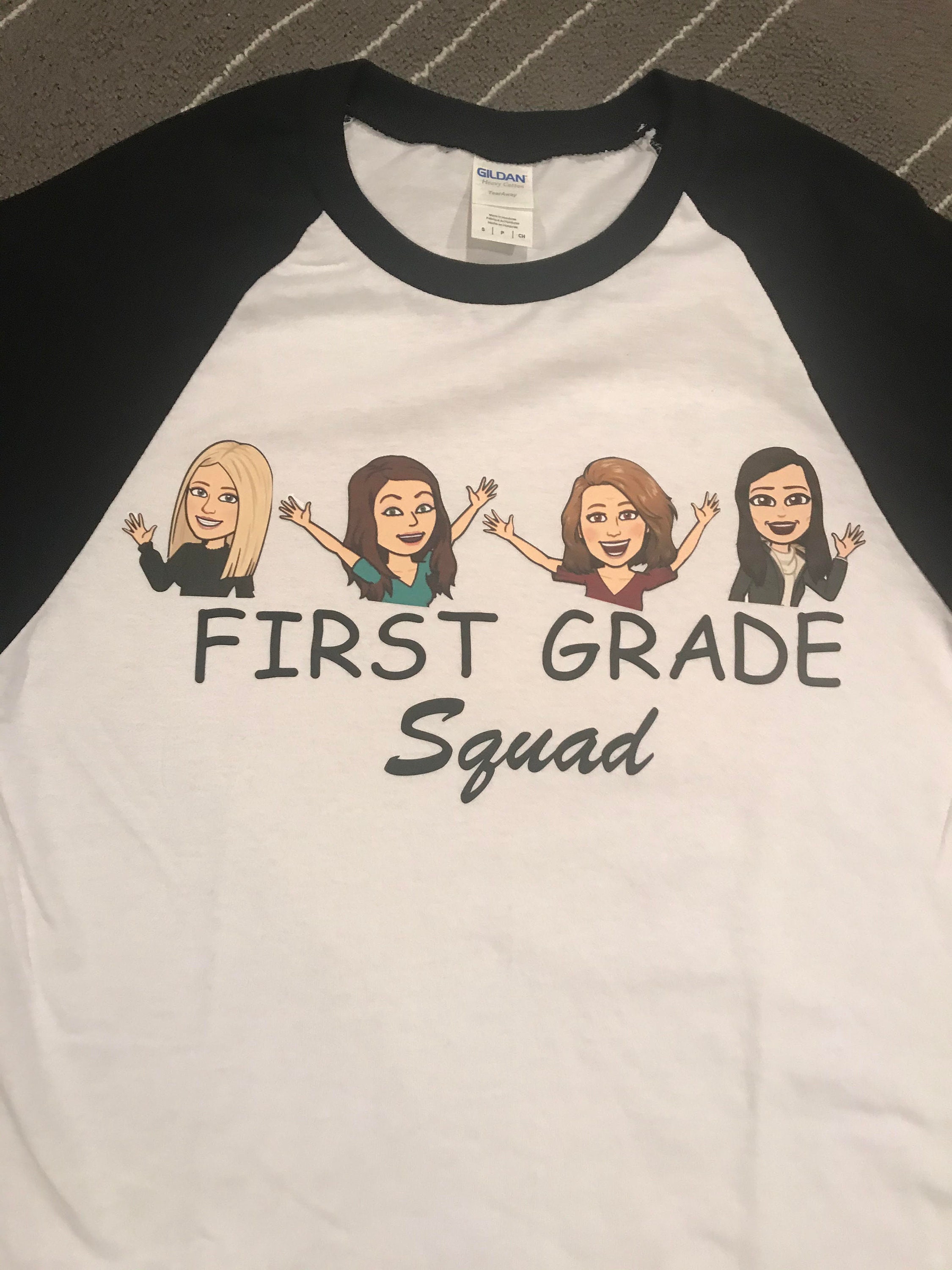 Bitmoji Team Grade Squad Shirt Baseball Tee | Etsy