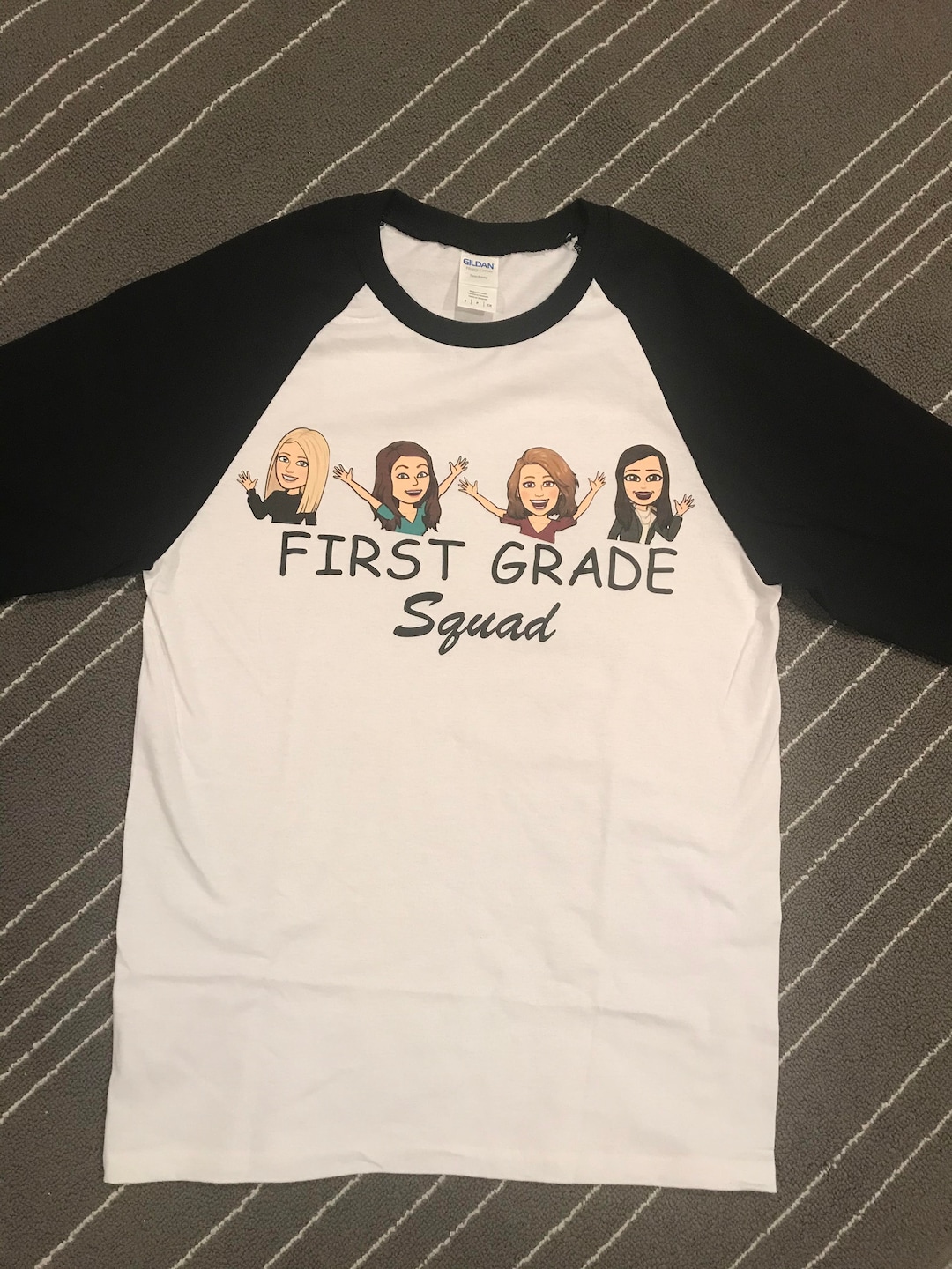 Bitmoji Team Grade Squad Shirt Baseball Tee - Etsy