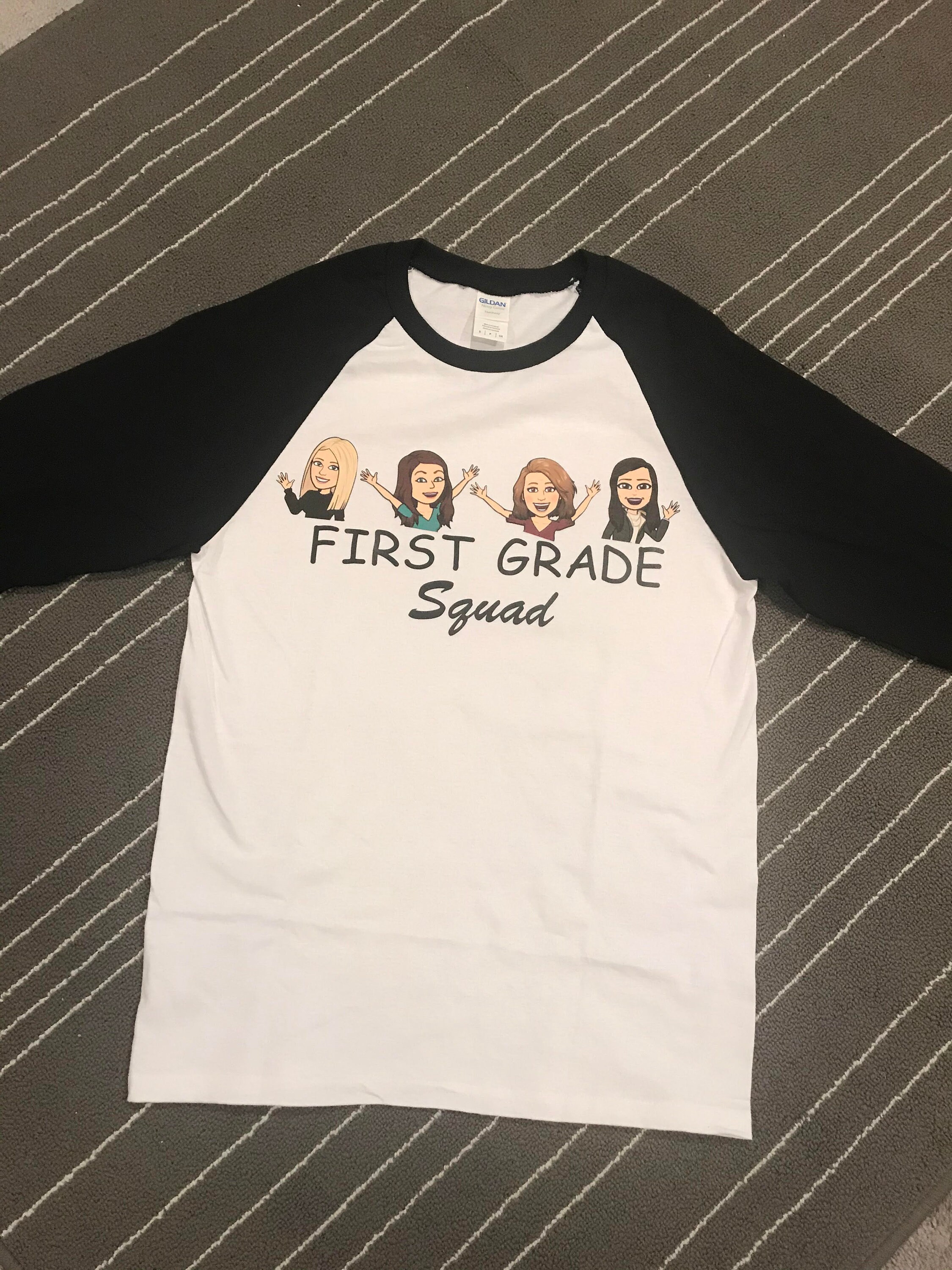 Bitmoji Team Grade Squad Shirt Baseball Tee | Etsy