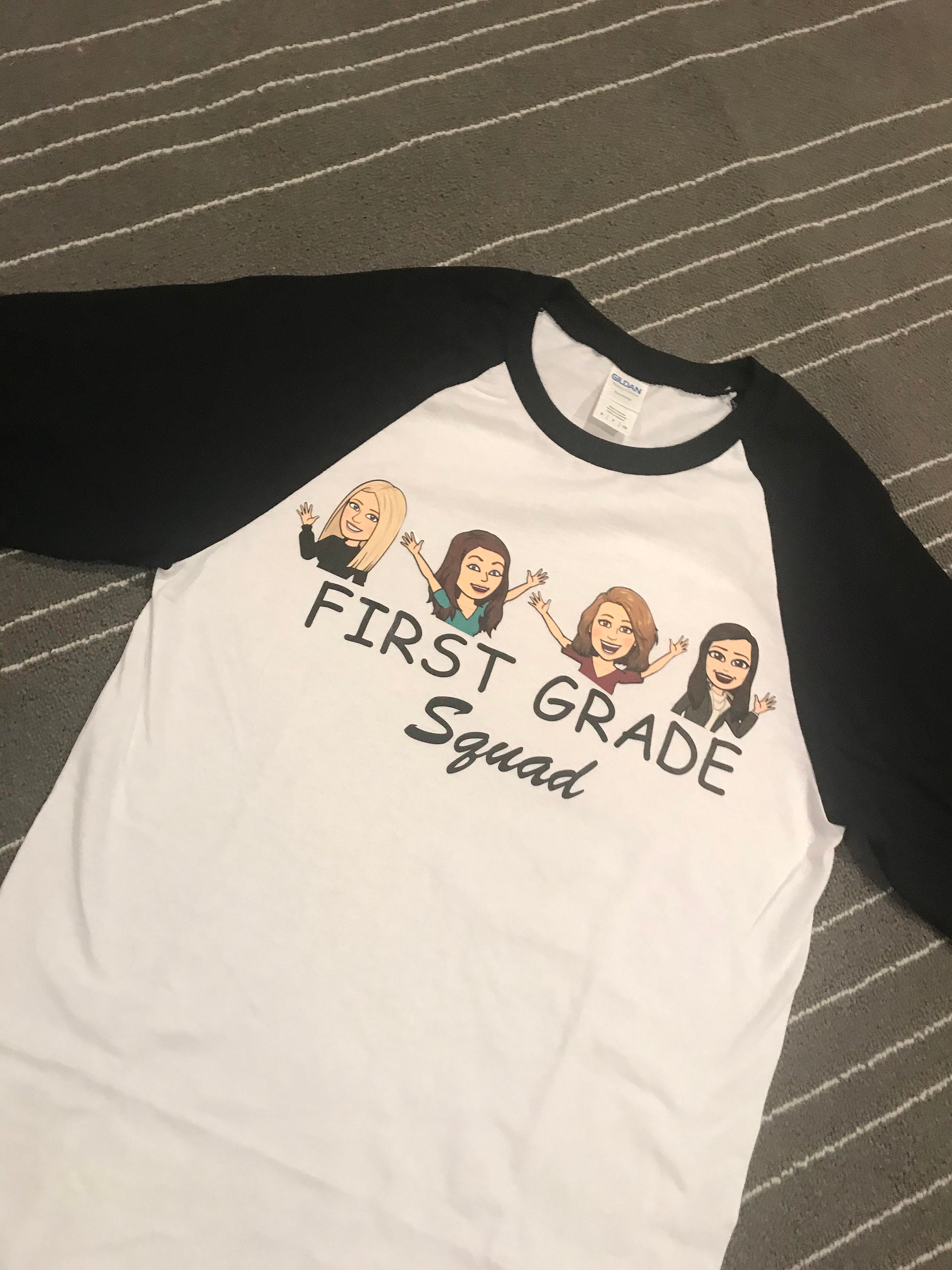 Bitmoji Team Grade Squad Shirt Baseball Tee | Etsy