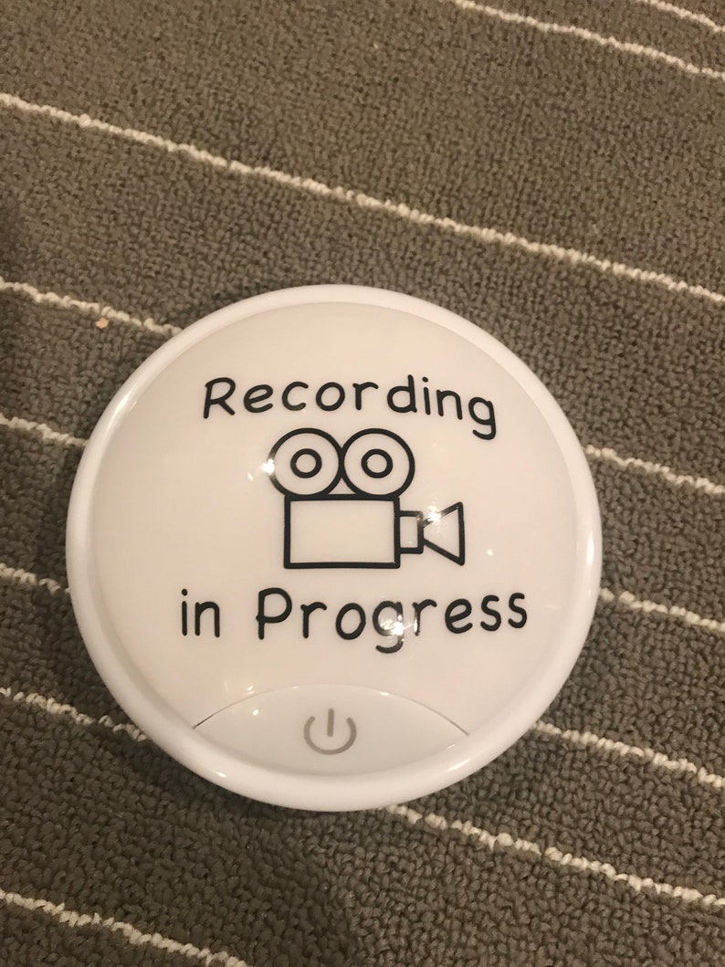 Recording in Progress Tap Light | Etsy