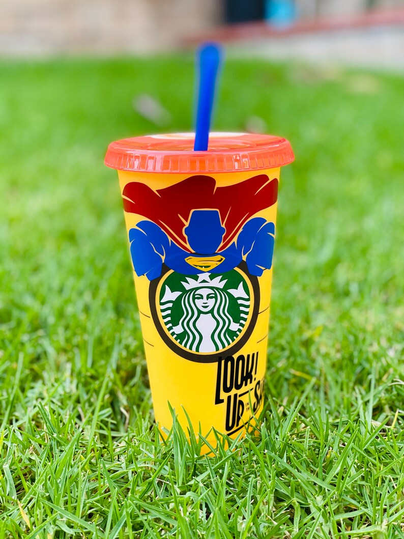 Superhero Starbucks Cup - Etsy