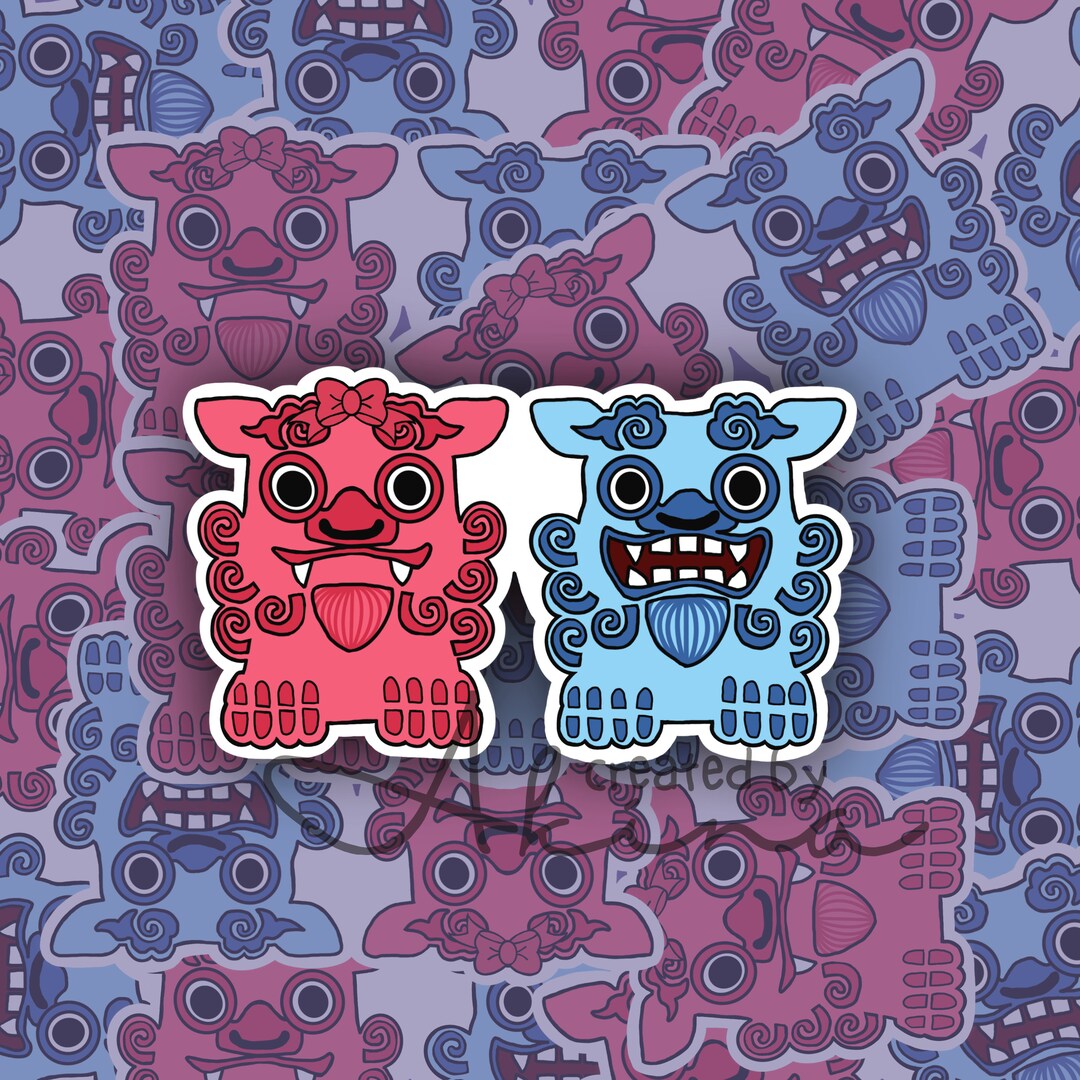 Okinawa | Shisa | Kawaii | Sticker - Etsy